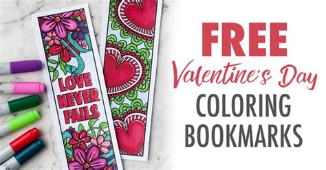 Free Printable Valentines Day Coloring Bookmarks