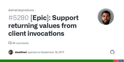 Epic Support Returning Values From Client Invocations · Issue 5280