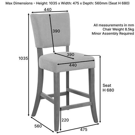 Manor Oak Natural Linen Counter Bar Stool The Furniture Market