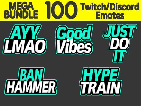100 Twitch And Discord Text Emotes Bundle Twitch And Discord Emotes