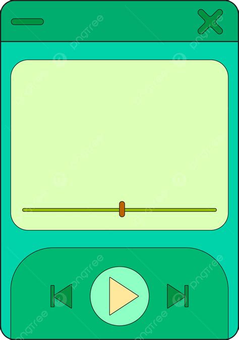 간단한 음악 플레이어 화면 템플릿 벡터 음악 재생 상호 작용 템플릿 Png 일러스트 및 벡터 에 대한 무료 다운로드