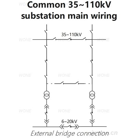 Common 35~110kv Substation Main Wiring（external Bridge Connection