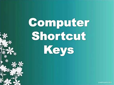 Computer Shortcut Keys Pptx