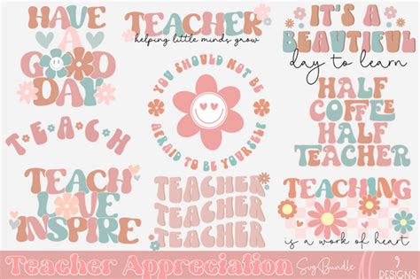 Teacher Svg Teacher Appreciation Bundle Graphic By Rumi Design