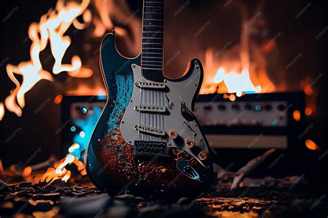 Fire Guitar Wallpaper