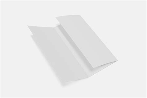 흰색 배경에 트라이 폴드 소책자 모형이 열립니다 3d 렌더링 공란에 대한 스톡 사진 및 기타 이미지 공란 깨끗한 닫은