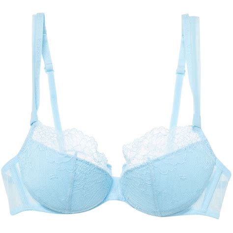 La Perla Embroidered Mesh Lace Balconette Bra Blue