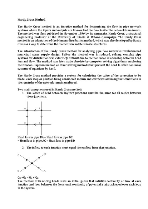 23 Hardy Cross Method Hif F Df Ff Fff Ff Hardy Cross Method The