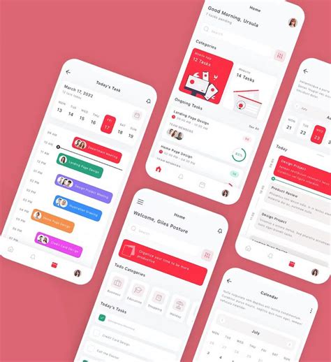 Task Management Mobile App UI Kit Template Mobile App Ui Mobile App Task Management App