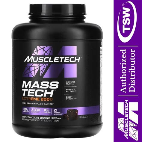 Muscletech Mass Tech Extreme 2000 6 Lbs The Supplement Warehouse Pte Ltd