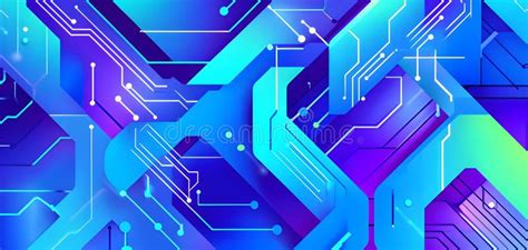 Interlocking Geometric Shapes That Morph Into Circuits Symbolizing Ai