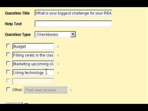 Creating Forms Surveys In Google Docs Youtube