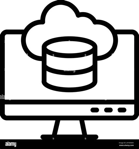 Cloud Database Vector Icon Design Illustration Stock Vector Image And Art Alamy