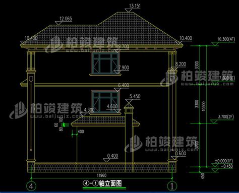 三层欧式别墅设计图纸全套带阳光房bz3654简欧风格设计图 柏竣建筑