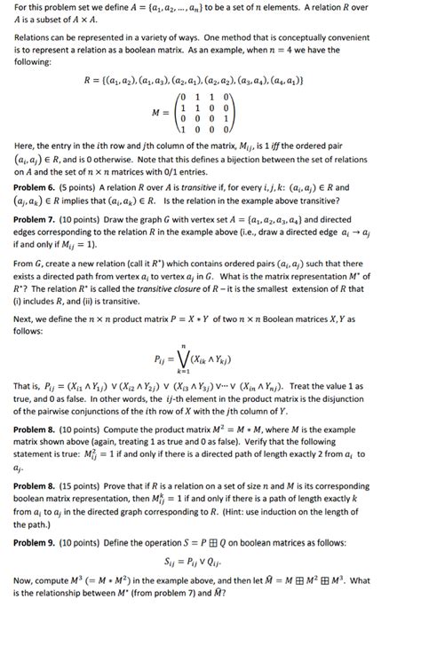 Solved For This Problem Set We Define A A A Chegg Com
