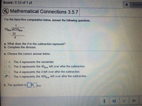 Solved For The Base Five Computation Below Answer The