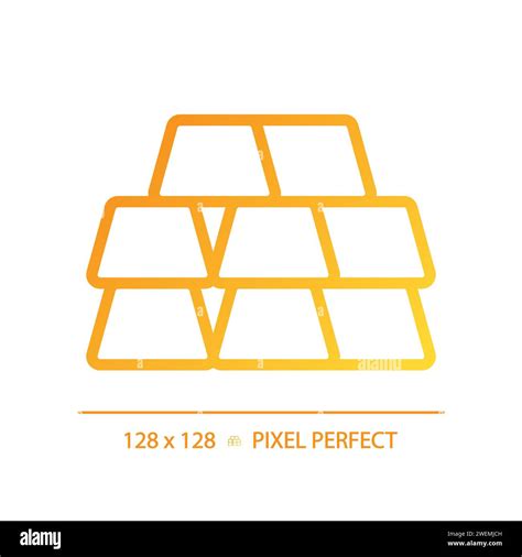 precious metal ingots gradient linear vector icon stock vector image