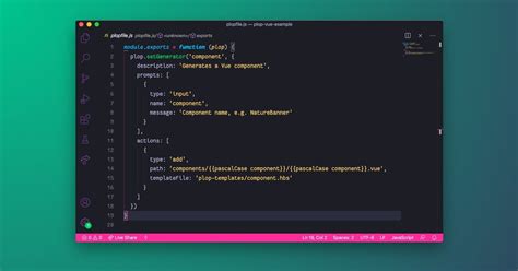 Generate A Vue Component Using Plop Vuejs