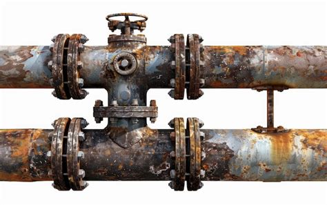pipeline section slice isolated on white background generative ai
