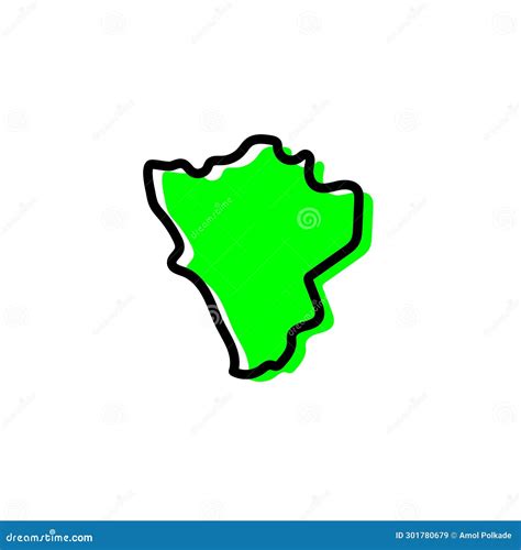 Njombe Region Of Tanzania Vector Map Illustration Stock Vector