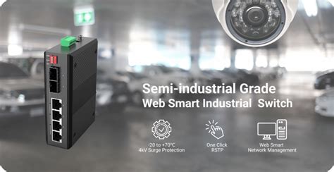 6 Port Gigabit Web Smart Semi Industrial Ethernet Switch