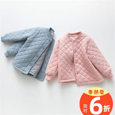 女童夹棉外套丝棉宝宝小棉袄套装儿童棉衣内胆内穿中大童学生棉服虎窝淘