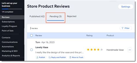 Wix Stores Managing Wix Reviews Help Center