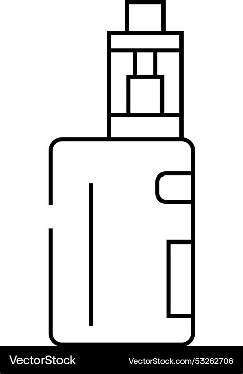 Electric Cigarette Nicotine Line Icon Royalty Free Vector
