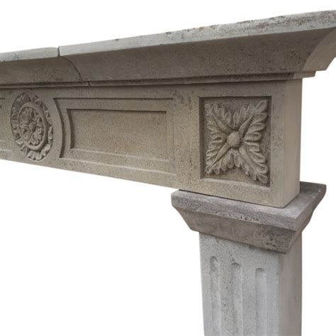Cornice Per Camino In Marmo Bianco L 150cm Cbam
