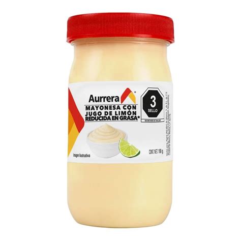 Mayonesa reducida en grasa Aurrera con jugo de limón g Walmart