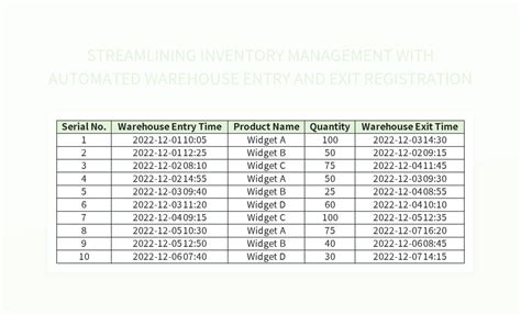 Streamline Warehouse Management With An Efficient Entry Form Excel ...