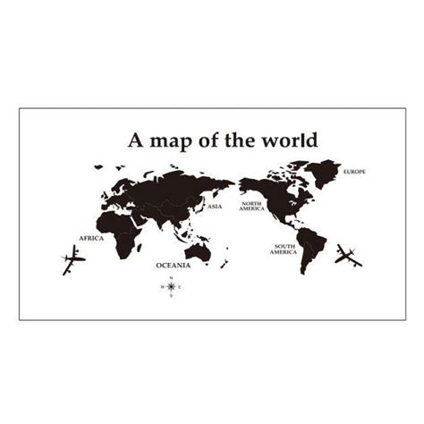 Red 3d Acrylic Large World Map Wall Sticker Decal Vicedeal