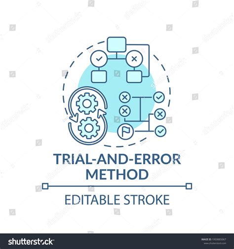 Trial Error Method Blue Concept Icon Stock Vector Royalty Free 1959885067 Shutterstock