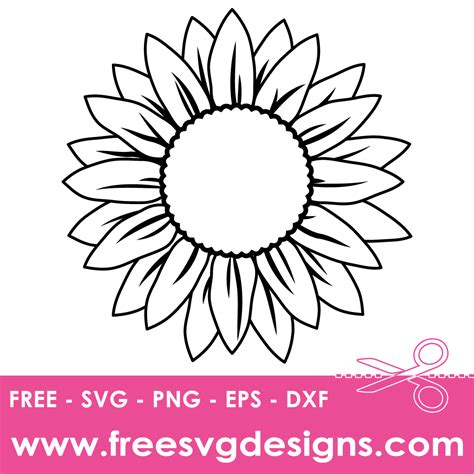 Sunflower Silhouette Free Svg Cut Files