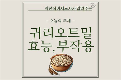 볶은 귀리가루 귀리밥 효능 부작용 칼로리 오트밀 먹는법 정리 네이버 블로그