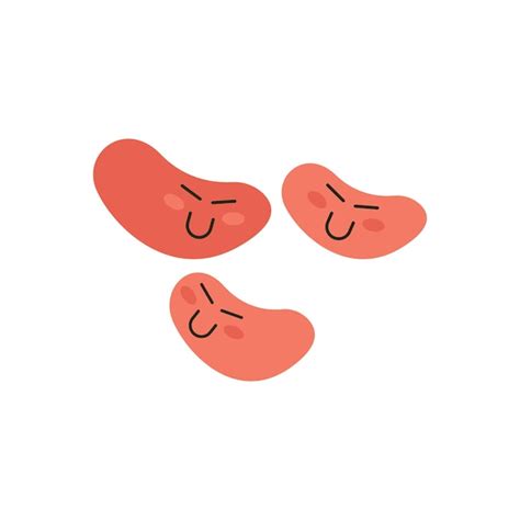 Premium Vector Cute Bean Vector Vegetable Illustration