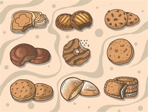 Girl Scout Cookies Delicious Set 6442496 Vector Art At Vecteezy