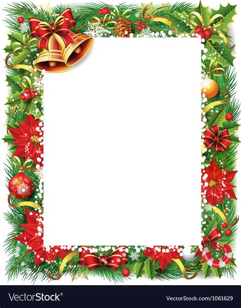 Christmas Frame Vector Image On Vectorstock Artofit