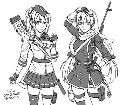 Svd And Sv 98 Girls Frontline Drawn By Ndtwofives Danbooru