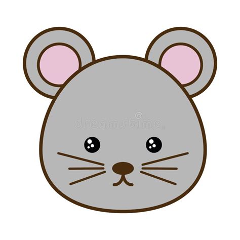 Cute Mouse Cartoon Line And Fill Style Icon Vector Design Stock Vector