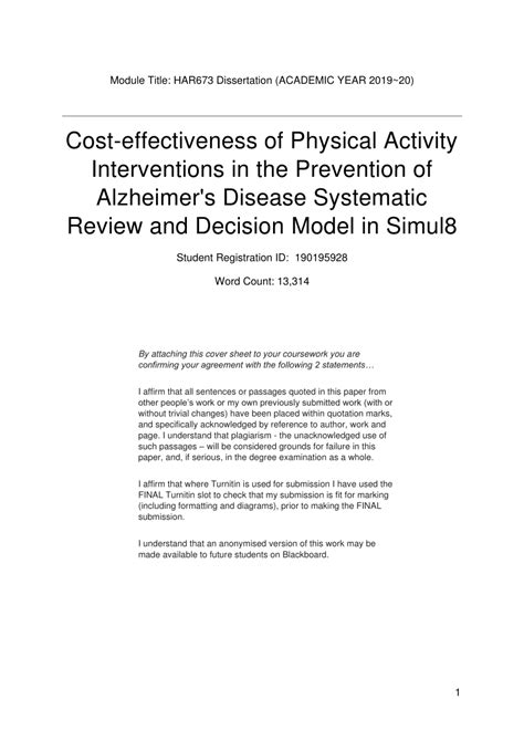 Pdf Cost Effectiveness Of Physical Activity Interventions In The Prevention Of Alzheimers