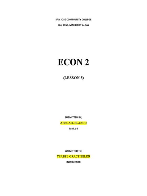 Econ 2 Lesson 5 Pdf