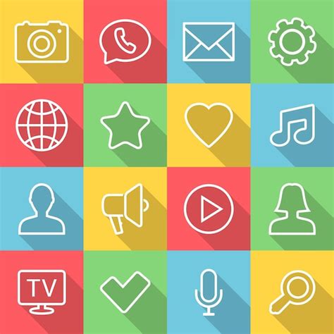 Premium Vector Application Communication Icons Set