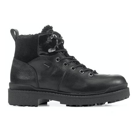 Geox Bocanci De Piele Nevegal B Abx Femei Culoarea Negru Cu Toc Plat