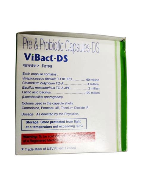 Pre And Probiotic Capsules Ds Vibact Ds For Hospital Usv At Rs 1380 Box