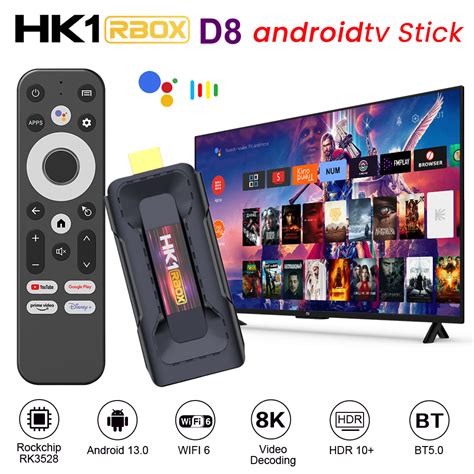 Hk1 Rbox D8 Tv Stick Android 13 Rk3528 With Bt Voice Control