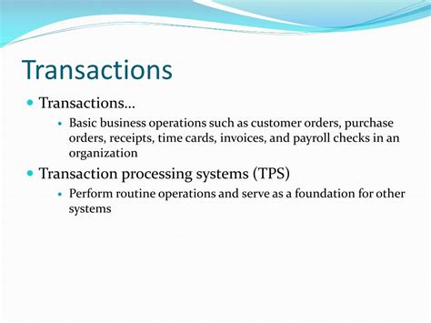 Ppt Transaction Processing Systems Powerpoint Presentation Free