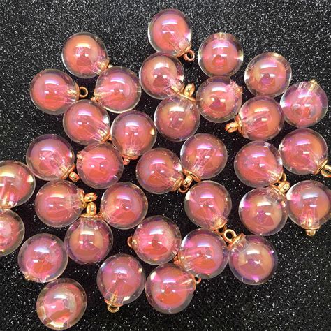 Badu Bg НОВИ Направи си сам 8 БР 16 ММ мини стъклени бутилки с мъниста висулка Орнаменти