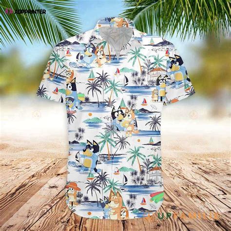 Stylish Bluey Rad Dad Hawaiian Shirt Embrace The Aloha Spirit