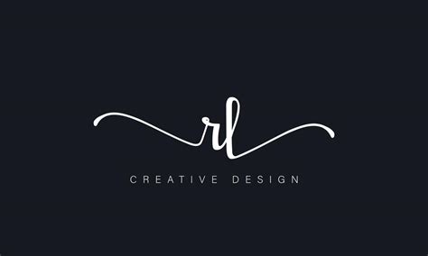Letra De Caligrafia Rl Logo Pro Vetor Arquivo Pro Vetor Pro Vetor